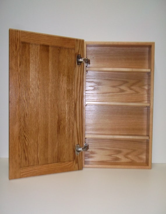 Solid Oak Medicine Solid Wood Wall Cabinet / Medicine Cabinet Etsy