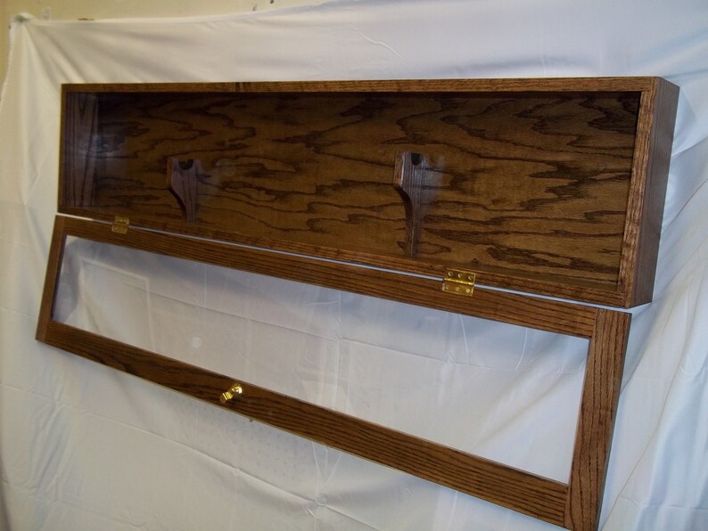 Locking Wall Display Gun Case Walnut Finish - Etsy