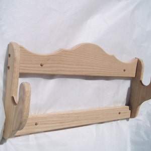 Wooden Gun Rack ~ Single Gun Wall Display ~ Natural, Golden Oak, Walnut ...