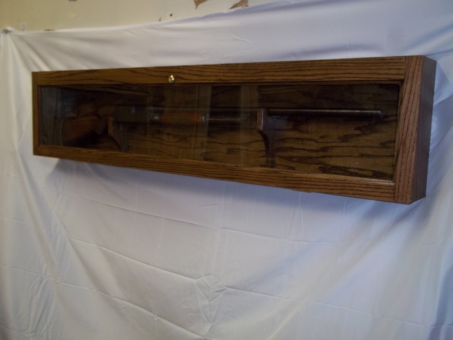 Locking Wall Display Gun Case Walnut Finish - Etsy