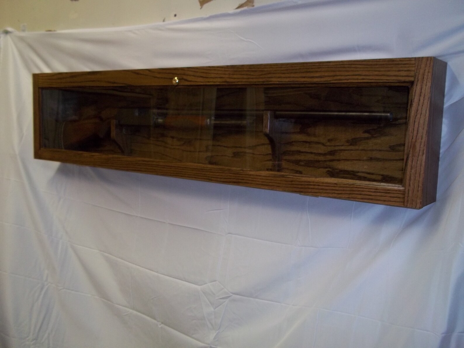 Locking Wall Display Gun Case Walnut Finish - Etsy