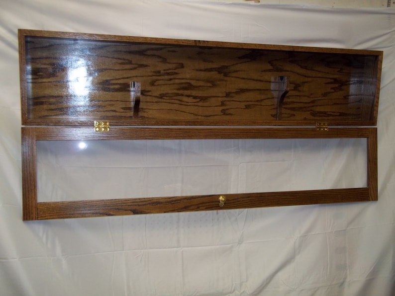 Locking Wall Display Gun Case Walnut Finish - Etsy
