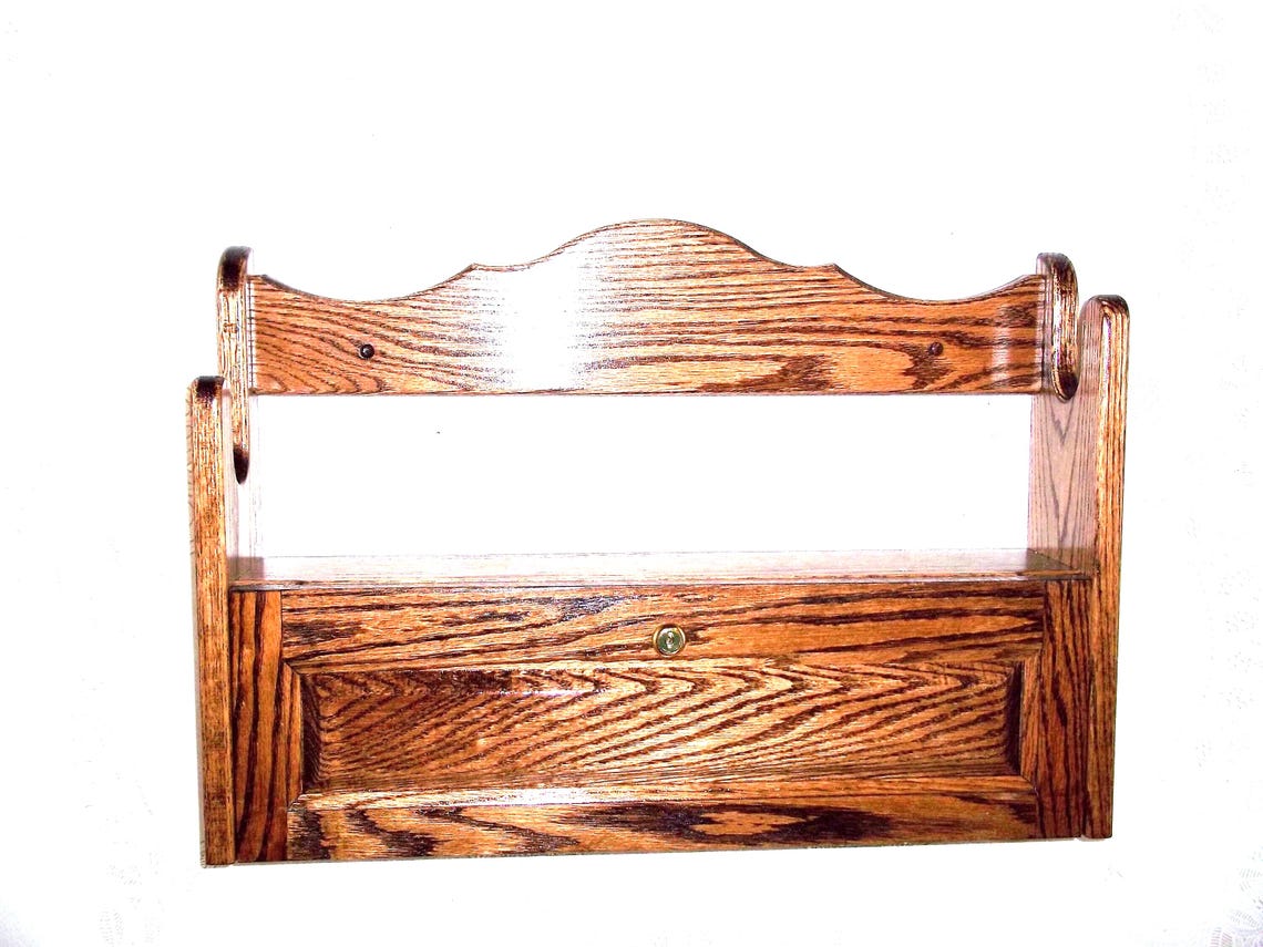 1 Gun Rack With Locking Storage Compartment ~ Walnut Finish - Etsy