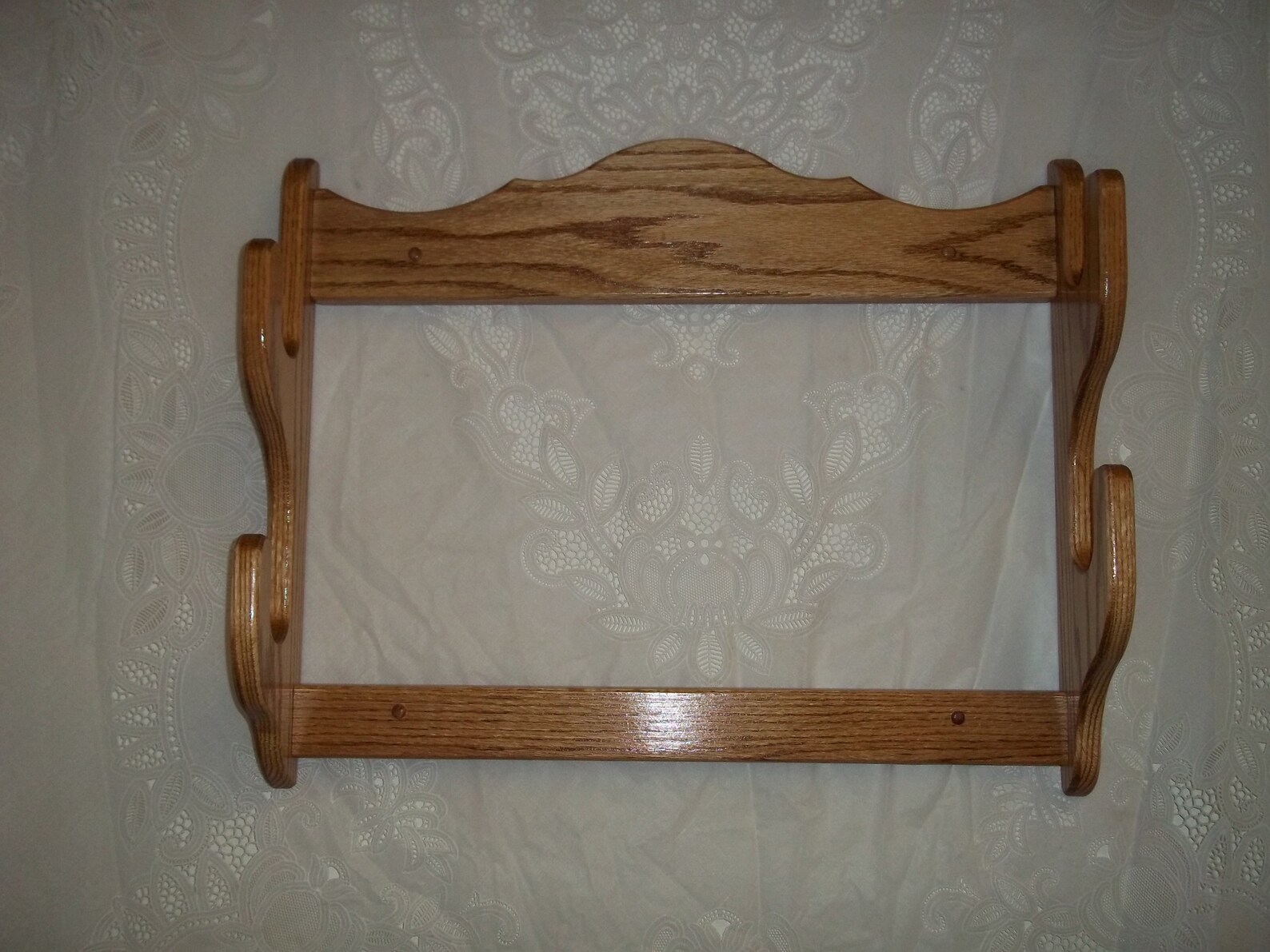 2 Gun Rack Wall Mount Gun Display Rack Red Oak With Walnut - Etsy