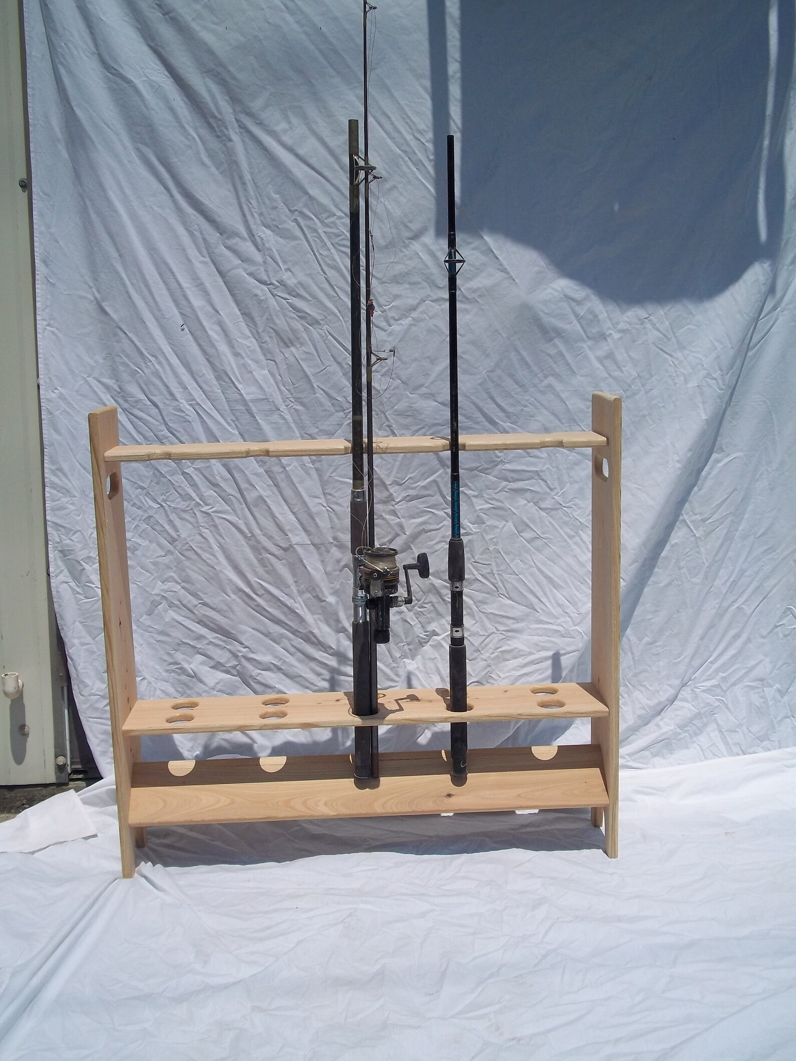 Fishing Pole Rack Freestanding Unfinished | Etsy