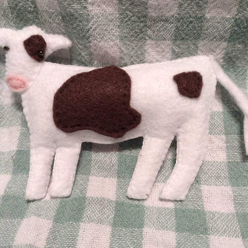 Felt Cow - Etsy