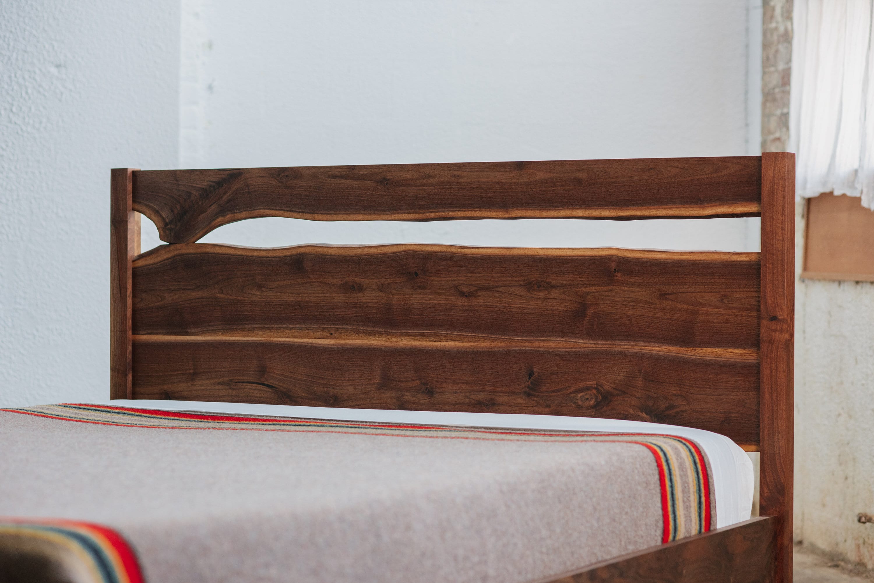 Live Edge Bed W Split Headboard - Etsy