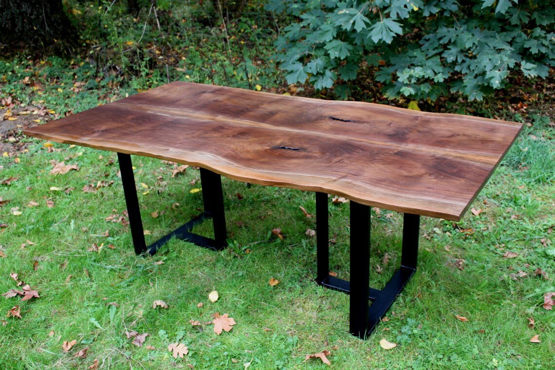 Live Edge Walnut Dining Table - Etsy
