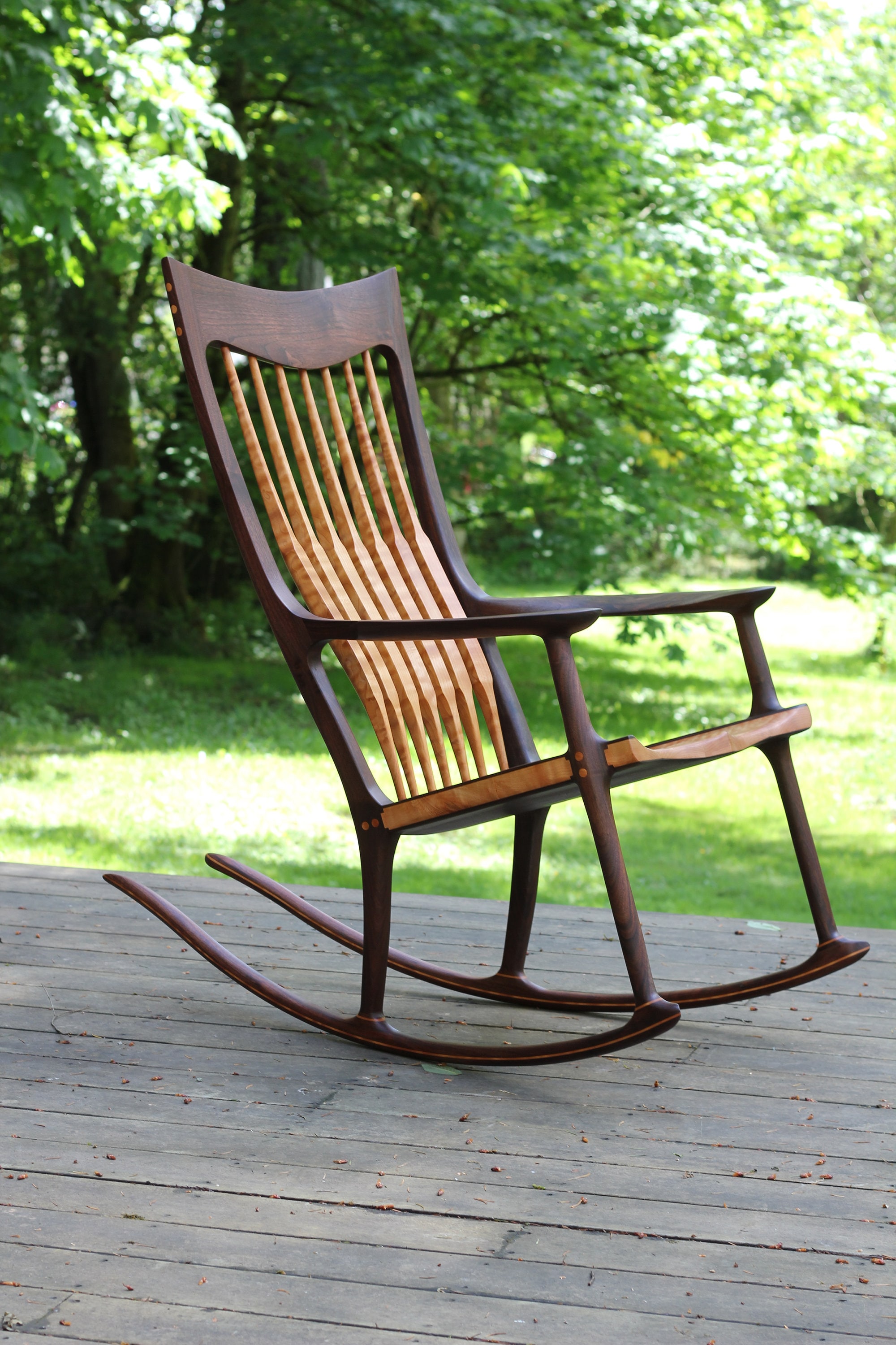 Walnut Rocking Chair Maloof Inspired | Etsy