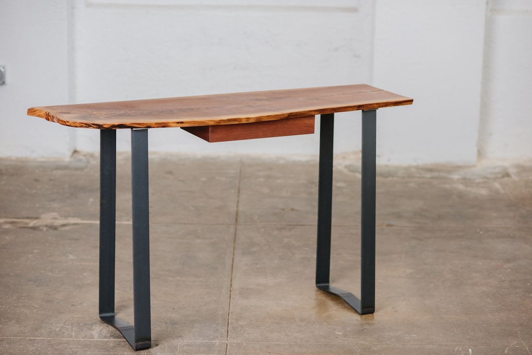 Live Edge Entry Console Table - Etsy