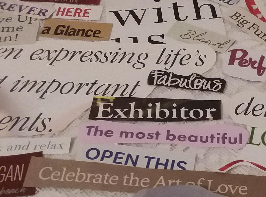 Magazine Word Clippings-mystery Word Bundles-junk Journal Pack ...