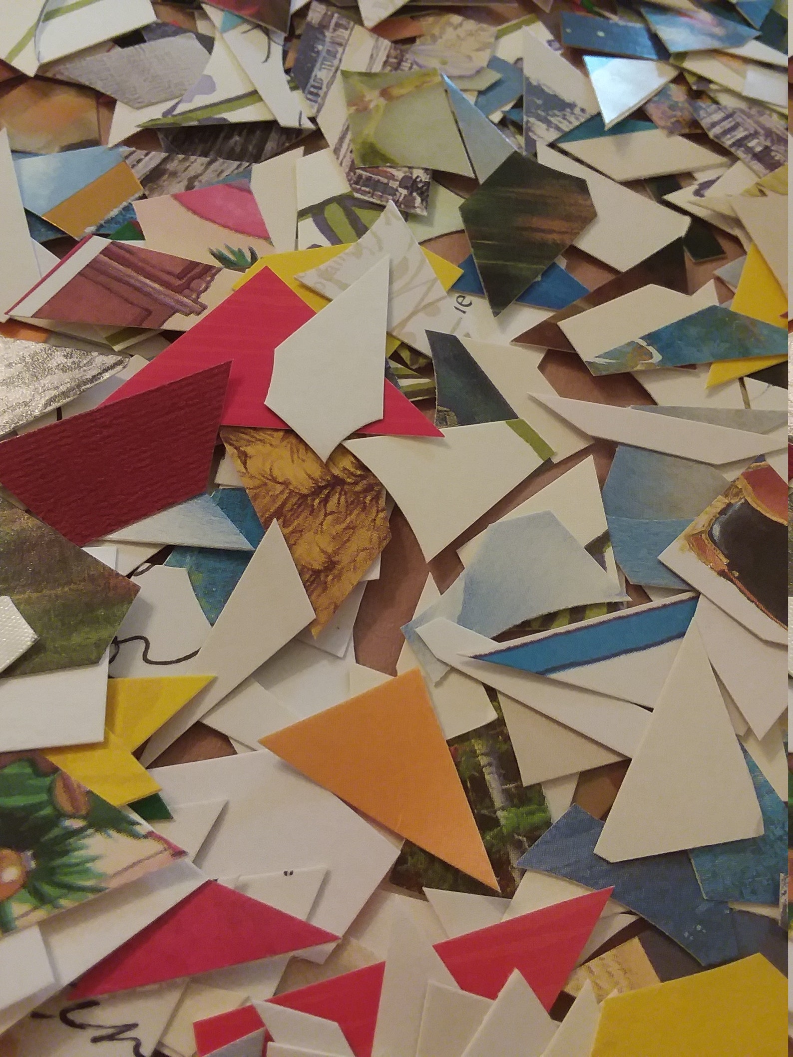Paper Mosaic Supply-scrap Card Clippings-mixed Media Art - Etsy