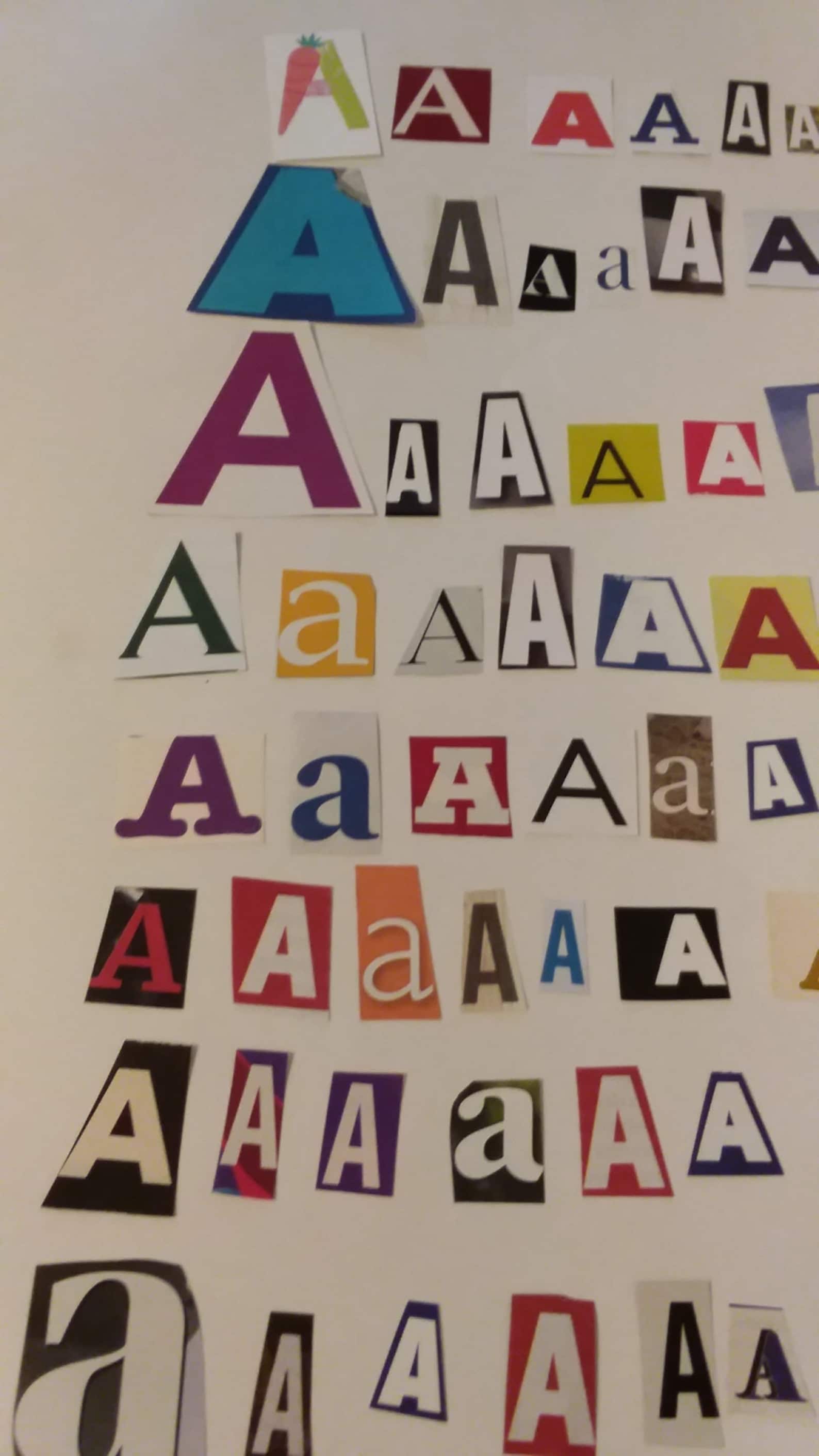 Magazine Letter Cutouts-letter A-assorted Sizes and Fonts-lot of Over ...