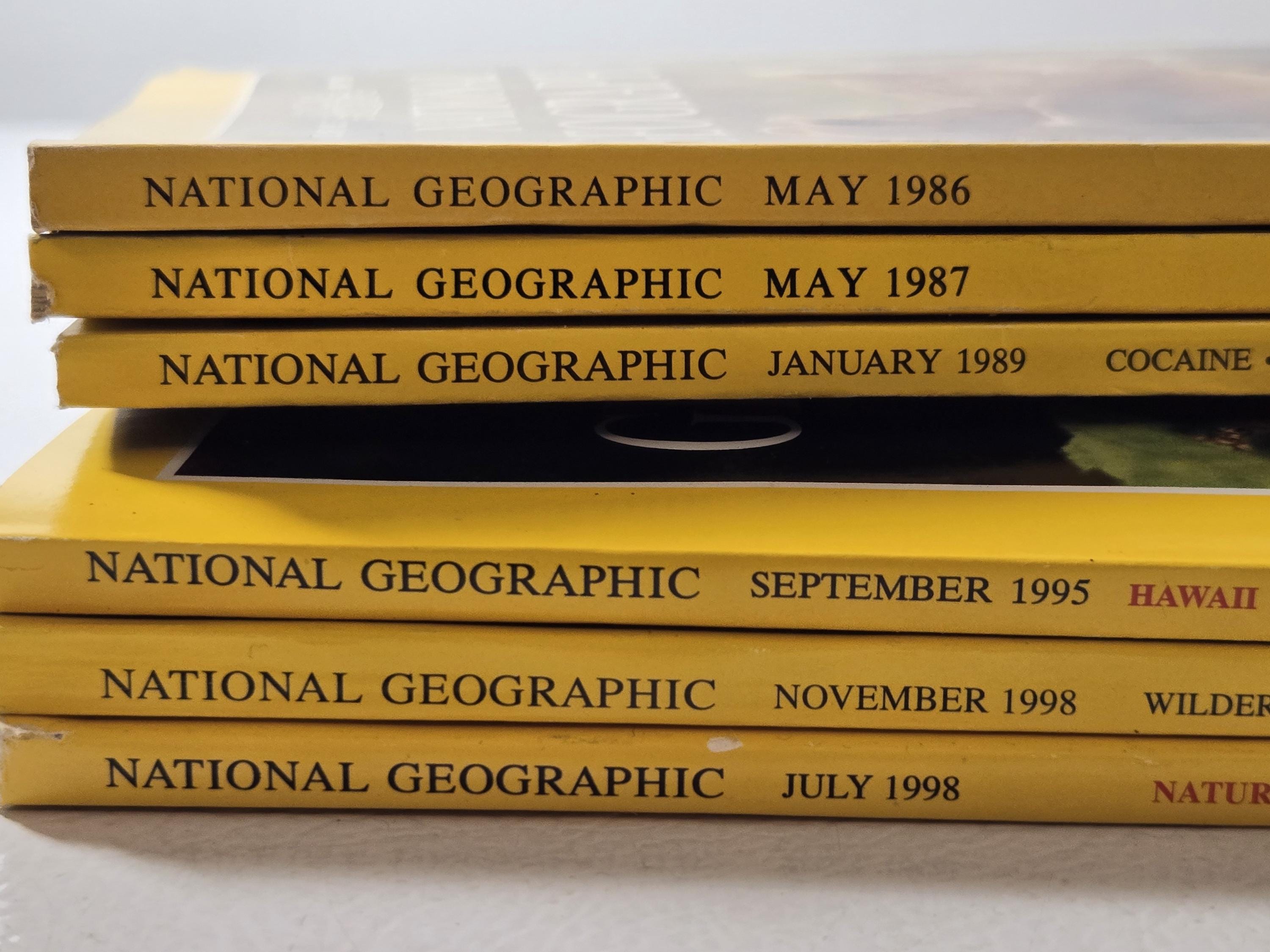 1980's and 1990's Assorted National Geographic Magazines-vintage ...