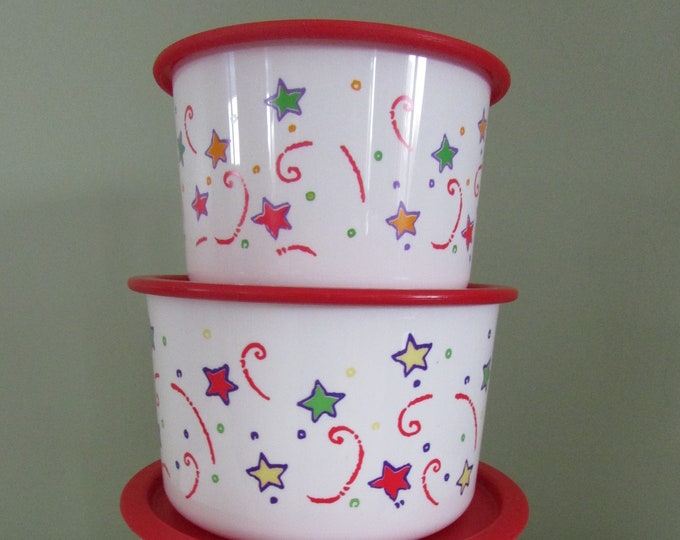 Vintage Tupperware Set of 3 Canisters 2709A, 2708A, 2707A Tupperware ...