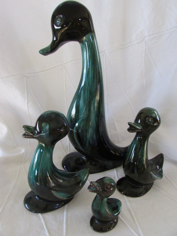 Vintage Blue Mountain Pottery Duck Family BMP Ducks 4 Ducks | Etsy