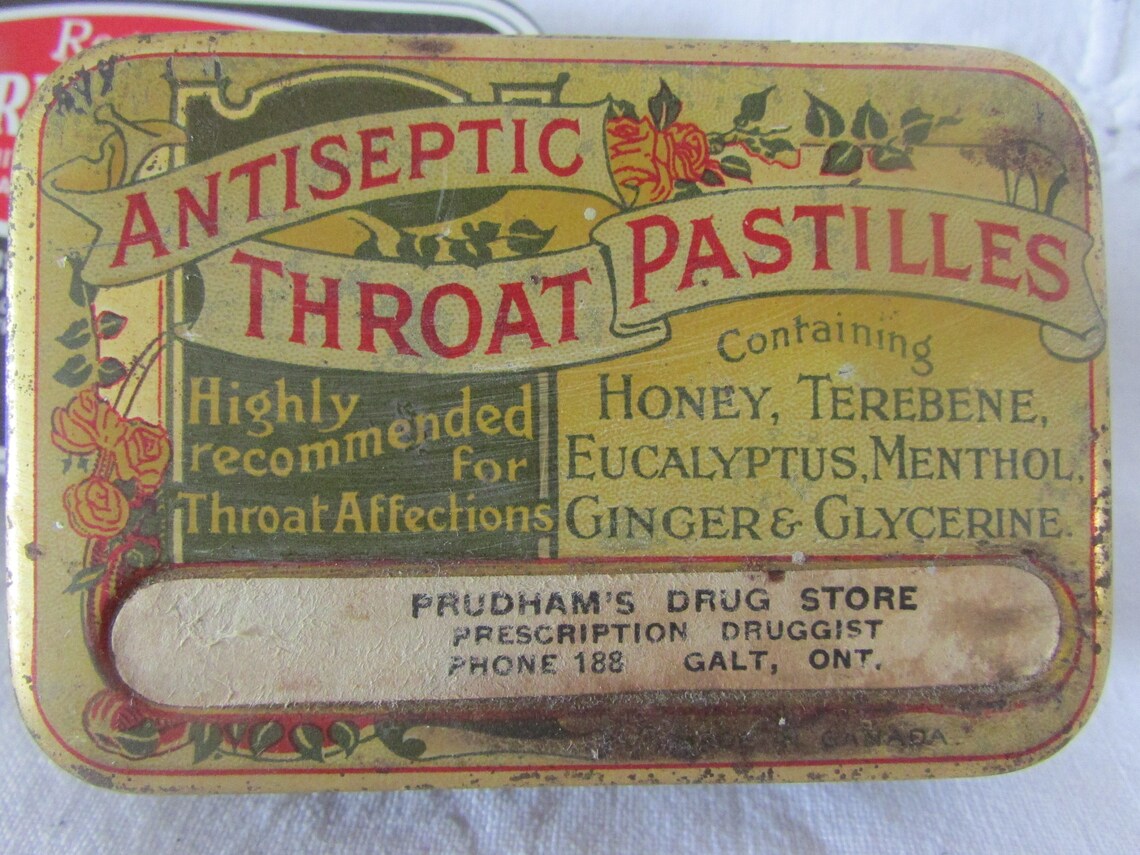 Two Vintage Pastilles Tins Regesan Catarrh Pastilles Tin - Etsy