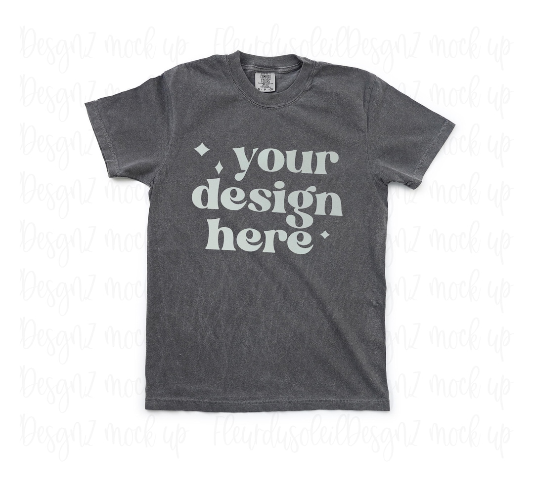 Comfort Colors Pepper C1717 Mockup 1717 Pepper T Shirt Mockup Comfort ...