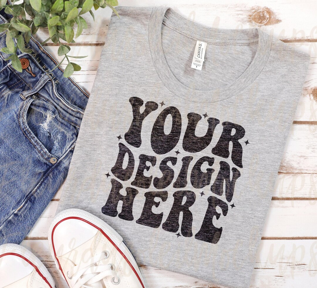 Bella Canvas 3001 Athletic Heather Tshirt Mockup | Tshirt Mockup ...