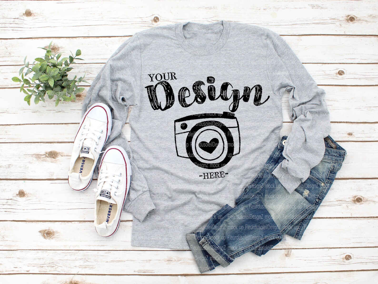Tag Less Mockup Long Sleeve T-shirt Mock up Heather Grey Shirt Template ...