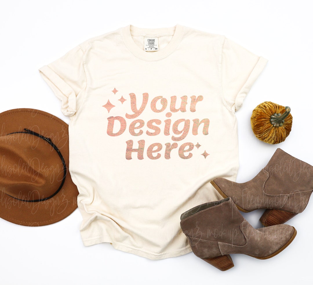 Comfort Colors 1717 Ivory T-shirt Mockup Comfort Colors Mockup Short ...