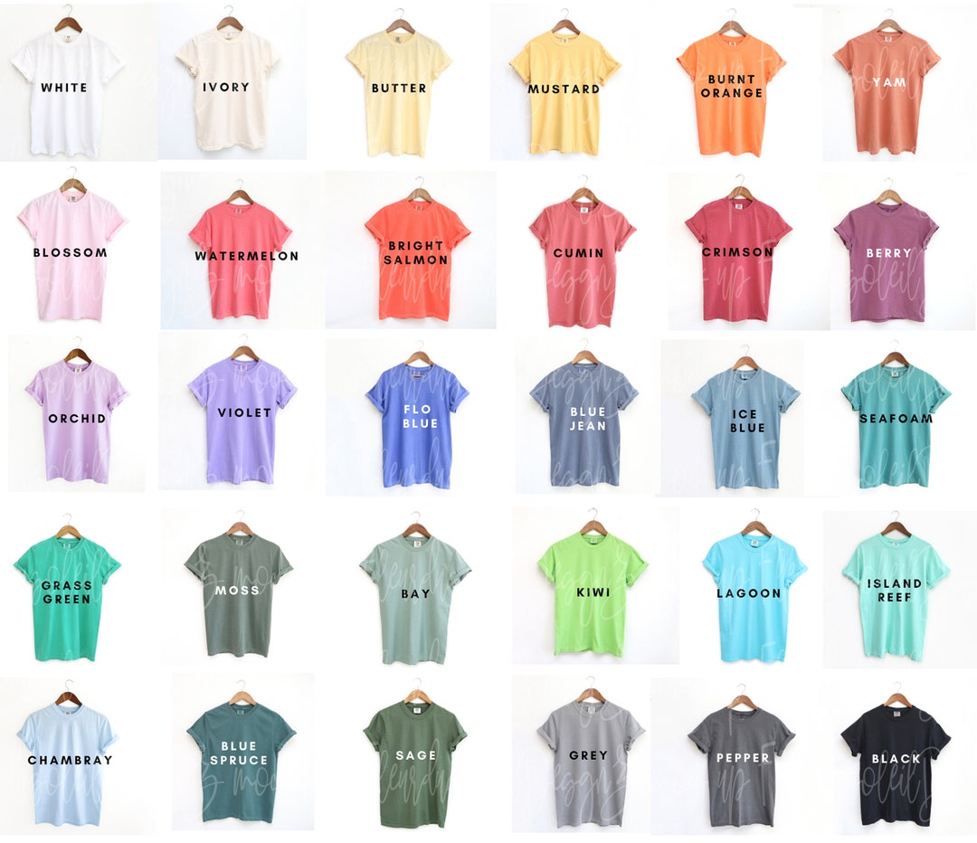 30 Colors Comfort Colors 1717 Mockup Bundle C1717 CC 1717 T-shirt Mock ...