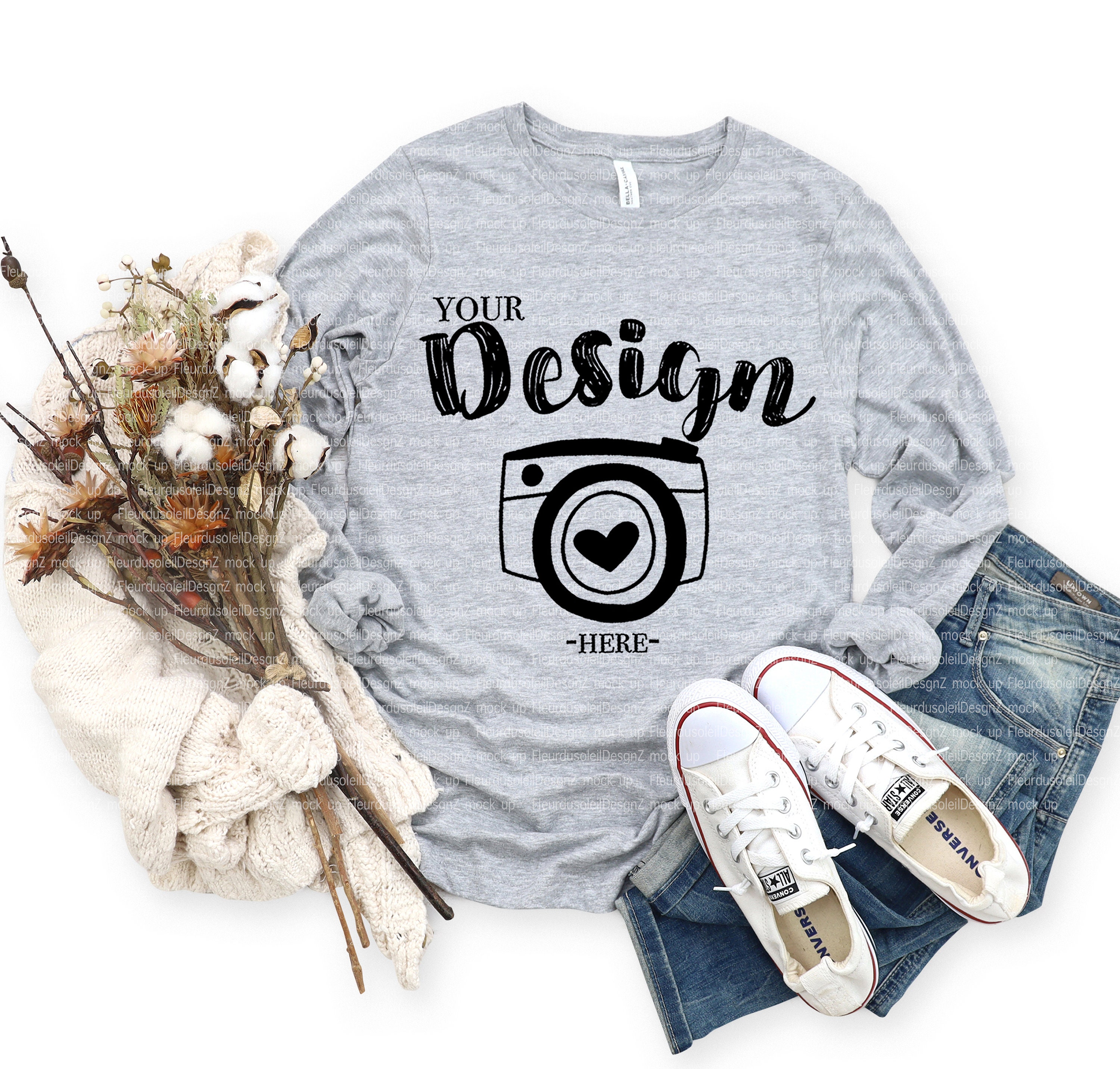 Bella Canvas Athletic Heather 3501 Mockup bella canvas mockup | Etsy