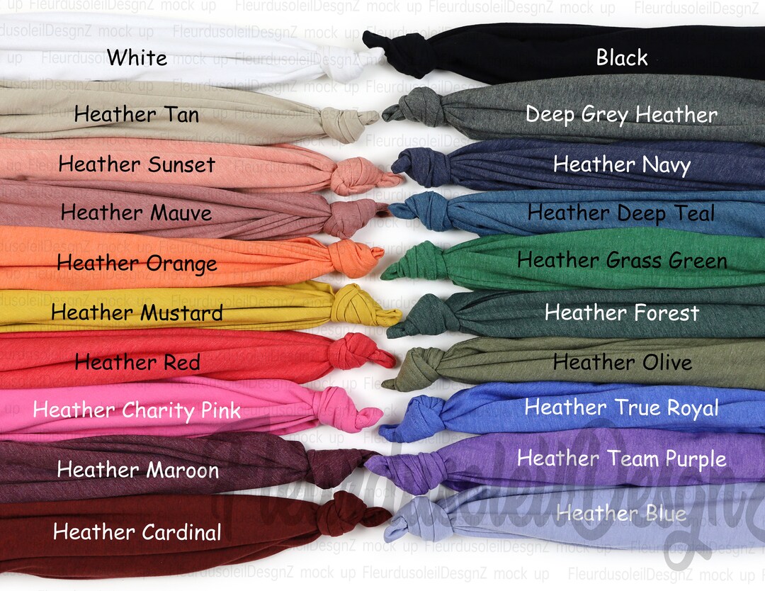 Bella Canvas Mockup T-shirt Color Chart Shirt Color Chart Bella Canvas ...