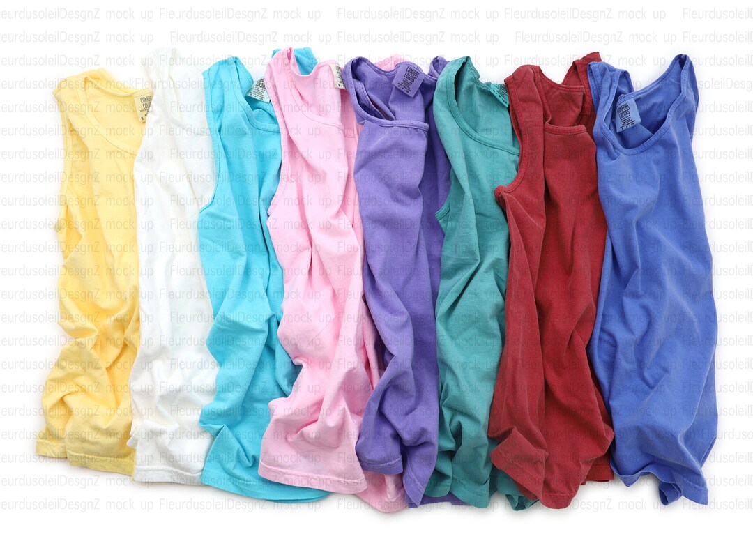 Comfort Colors 9360 Color Chart Adult Heavyweight RS Tank Flat Lay ...
