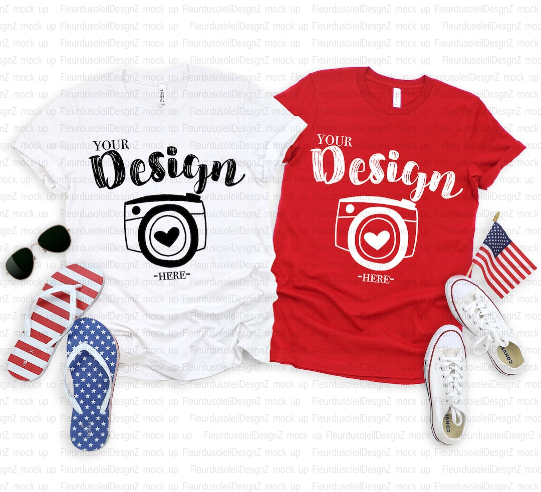 Patriotic Mockup 4th of July Mockup | Bella Canvas Mockup Red Family ...