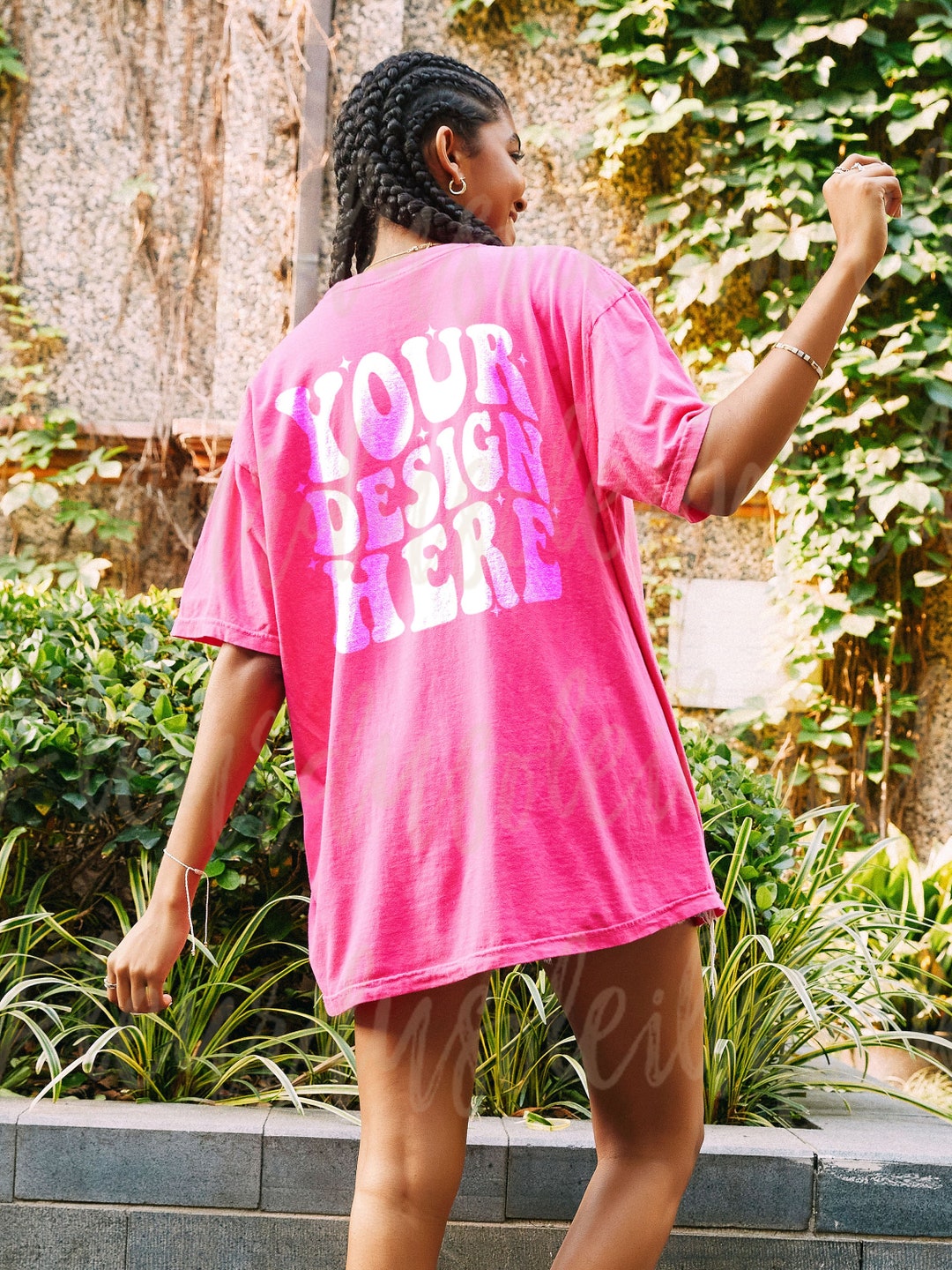 Comfort Colors C1717 Crunchberry Mockup Tshirt Mockup Oversized 1717 ...