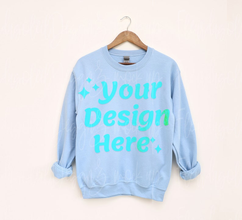 Gildan 18000 Light Blue Mockup Light Blue Sweatshirt Mockup - Etsy