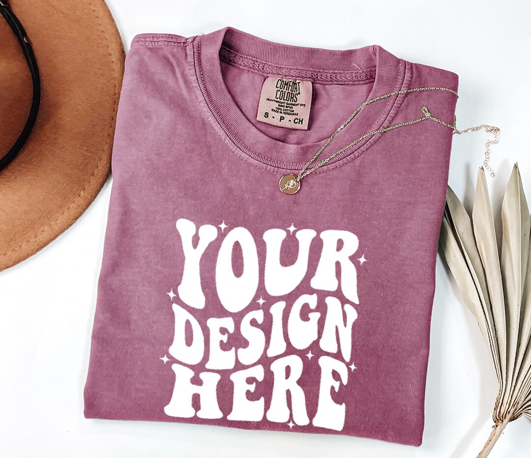Comfort Colors 1717 Berry Adult Heavyweight RS T-shirt Mockup Comfort ...