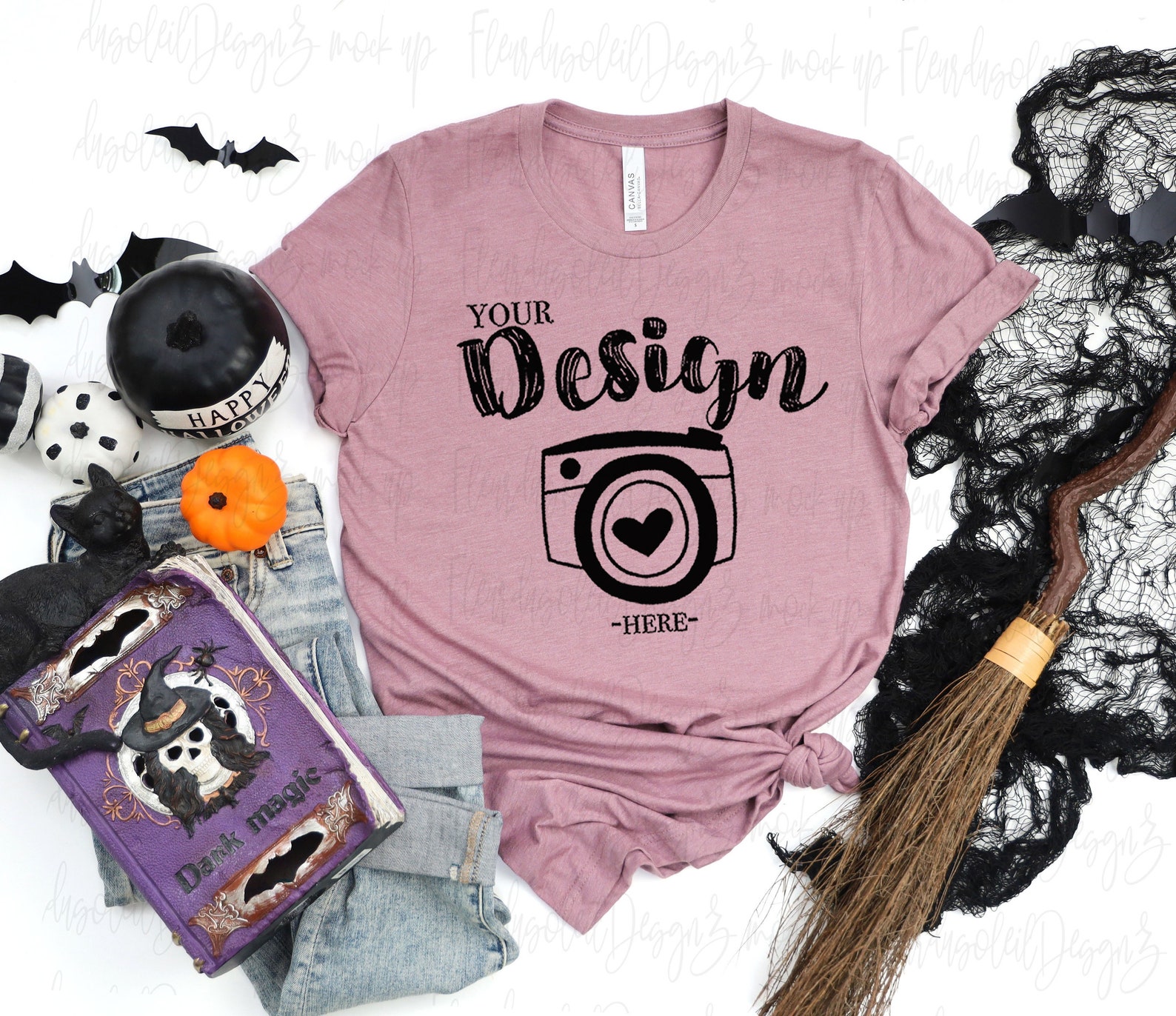 Bella Canvas Mockup Heather Orchid Flat Lay Mockup Bella - Etsy