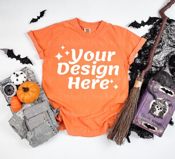 Comfort Colors C1717 Orange Shirt Mockup Comfort Colors Orange - Etsy