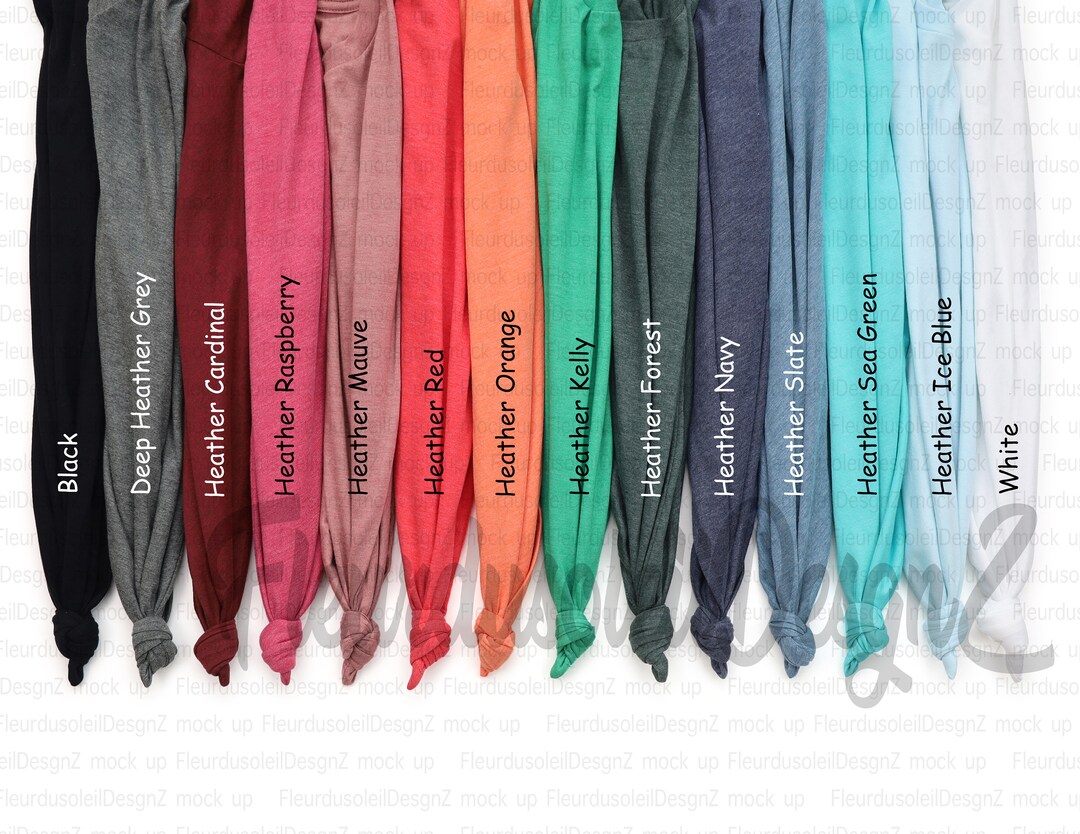 Bella Canvas Mockup T-shirt Color Chart Shirt Color Chart Bella Canvas ...