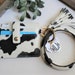 Monogrammed COW PRINT Wristlet Wallet Keychain Cow Print - Etsy