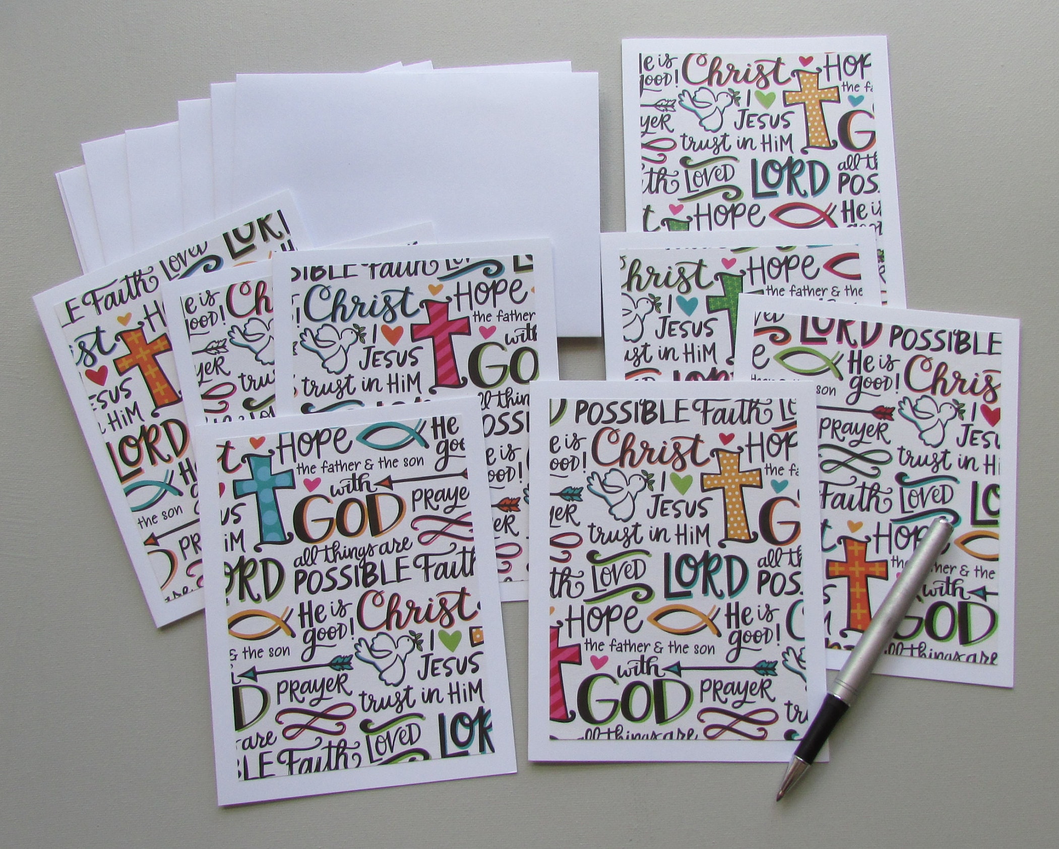 Note Cards 8 Christian Note Cards Religious Card Sets Blank - Etsy