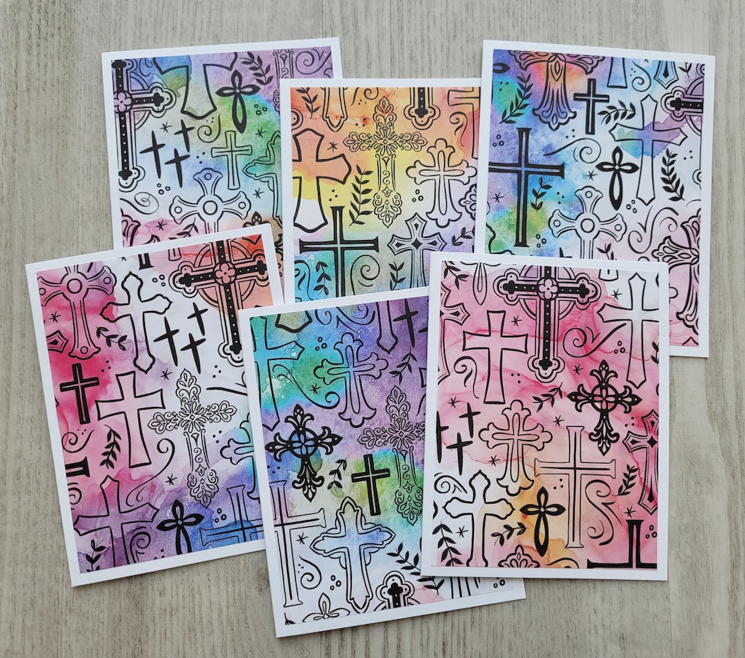 Crucifix Note Cards 6 Christian Note Cards Religious Card Sets Blank ...