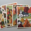 Fall Note Cards 4 Square Cards Thanksgiving Cards Truck Cards Pumpkin ...
