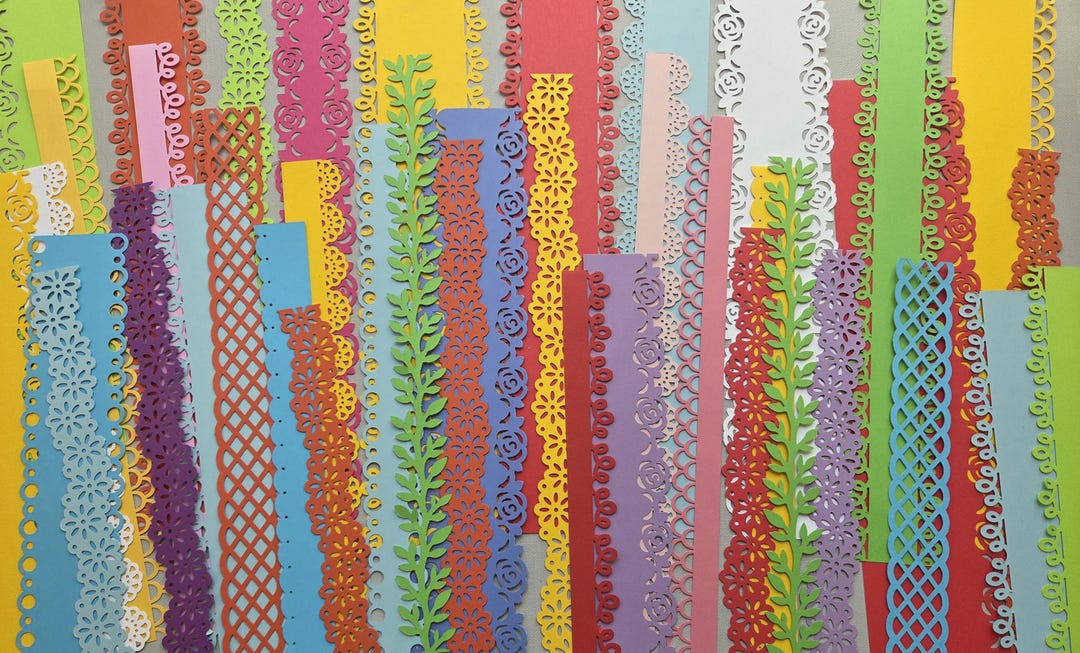 Border Die Cuts - 40 Die Cuts - Assorted Border Die Cuts - Card Making ...