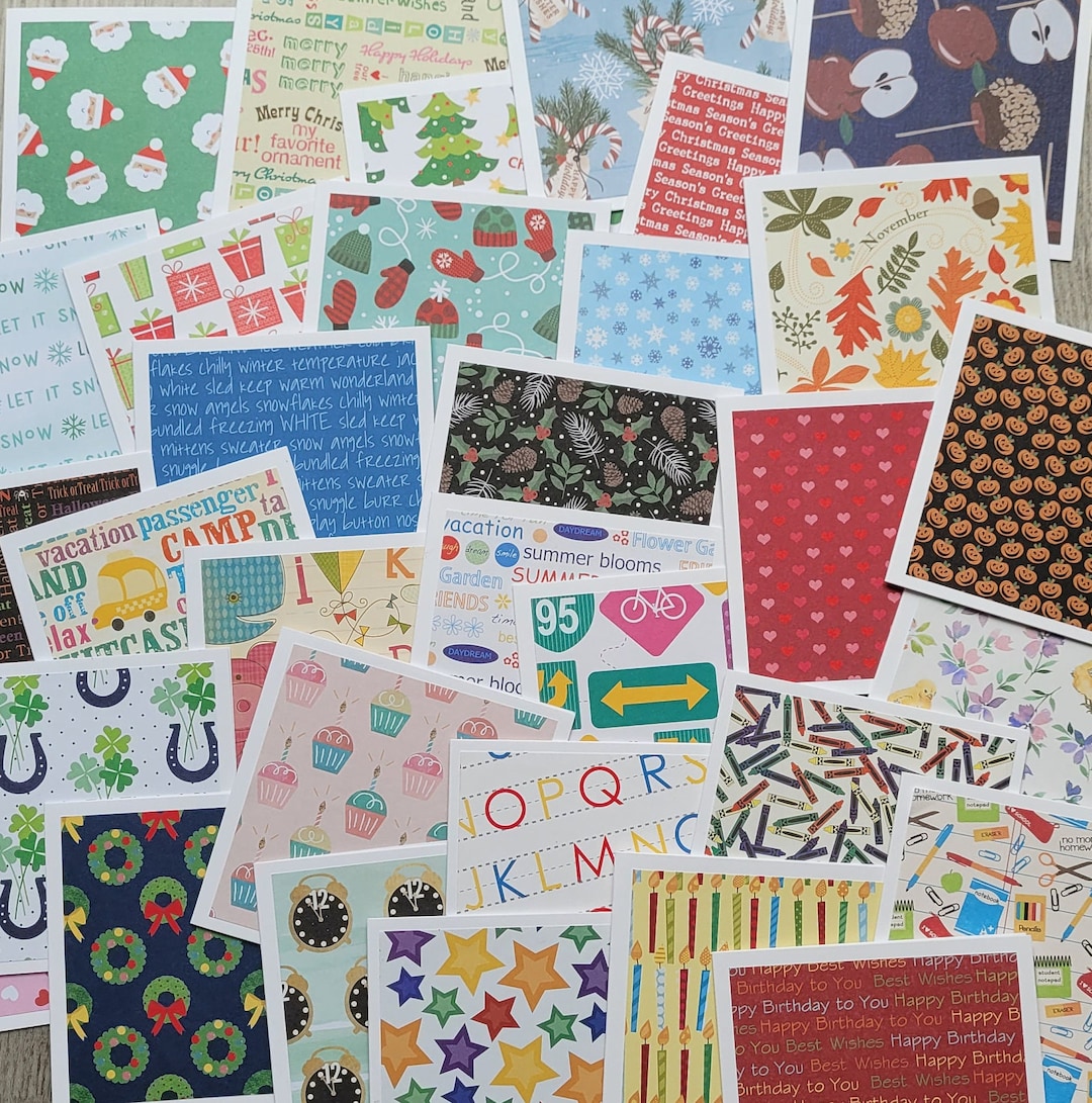 Small Note Cards-4 X 4 Inch Assorted Blank Cards Choose QUANTITY Lunch ...