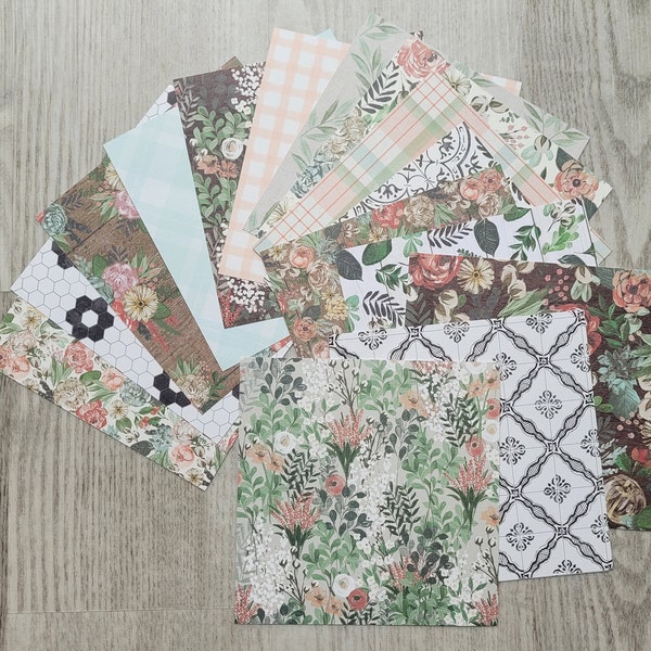 Floral Cardstock - Etsy