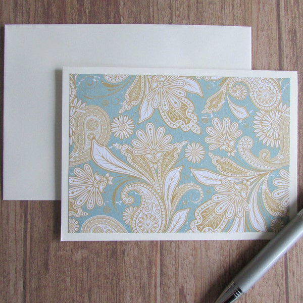 Paisley Note Cards - Etsy