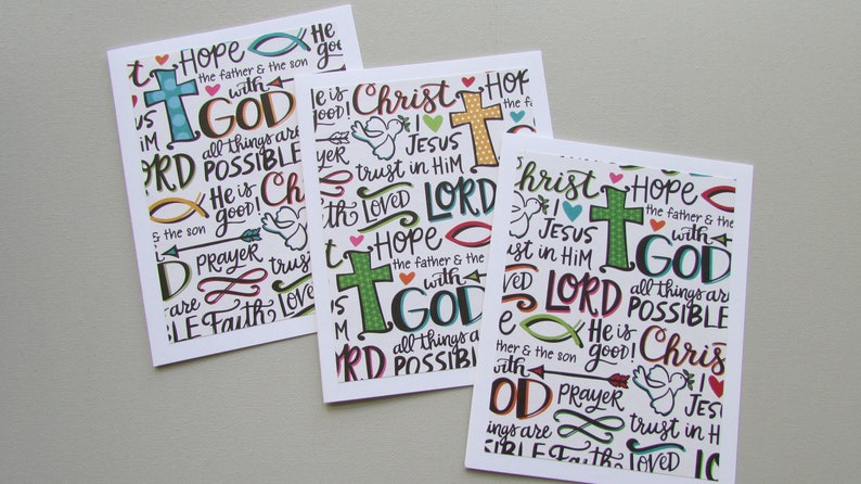 Note Cards 8 Christian Note Cards Religious Card Sets Blank - Etsy