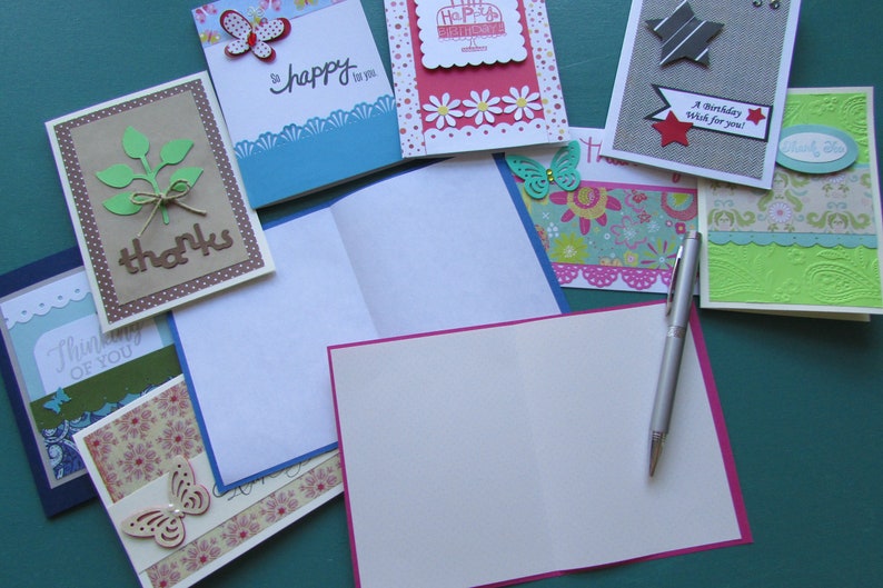 Set of 10 Handmade Cards Assorted Greeting Cards Variety Card | Etsy