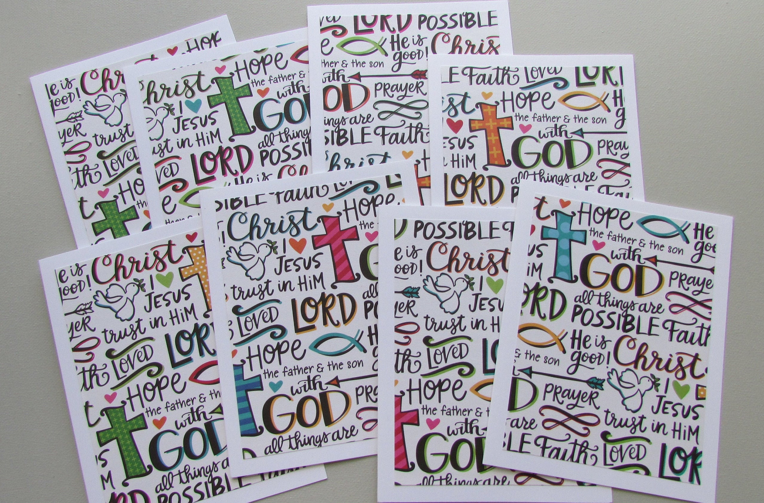 Note Cards 8 Christian Note Cards Religious Card Sets Blank - Etsy