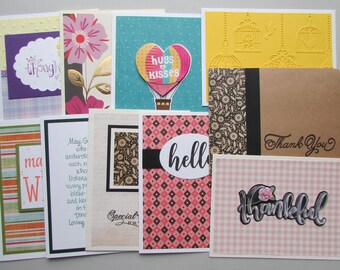 Set of 10 Handmade Cards Assorted Greeting Cards Variety Card | Etsy