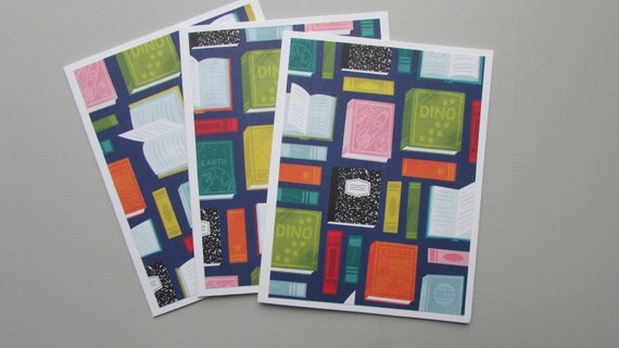 Alphabet Note cards-set of 6 Teacher note cards School themed cards ...