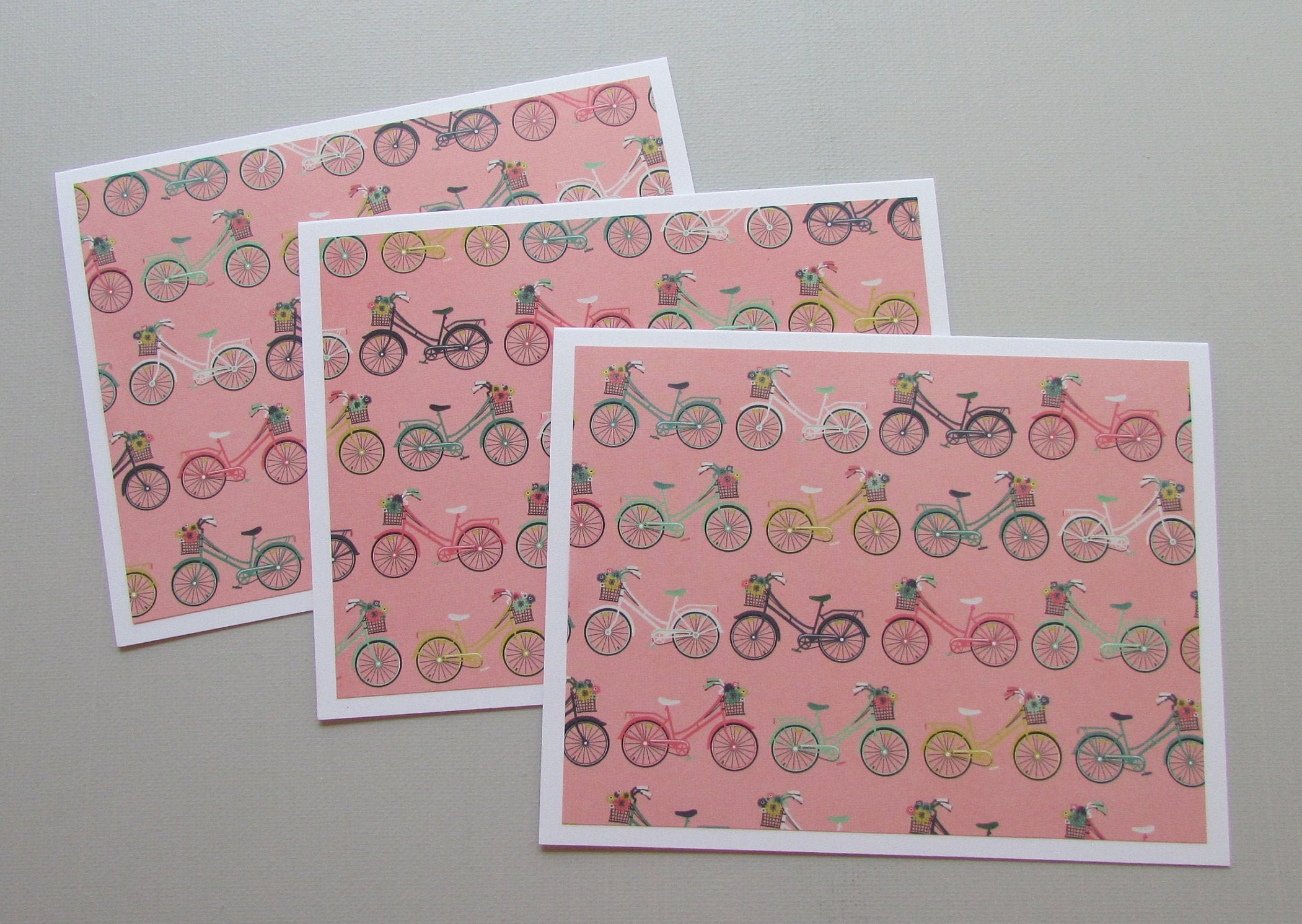 Bicycle Note Cards set of 10 Blank cards-all occasion card | Etsy